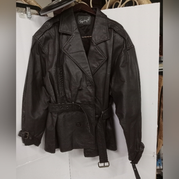 Spiegel | Jackets & Coats | Spiegel Moto Jacket Double Breast Brown ...